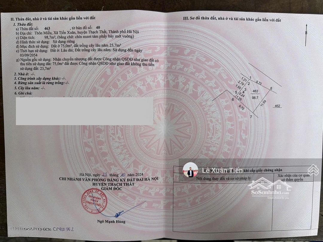 cực hiếm 98,7m2 mặt tiền 9.7m, cách metro & đại lộ thăng long 300m rẻ ...